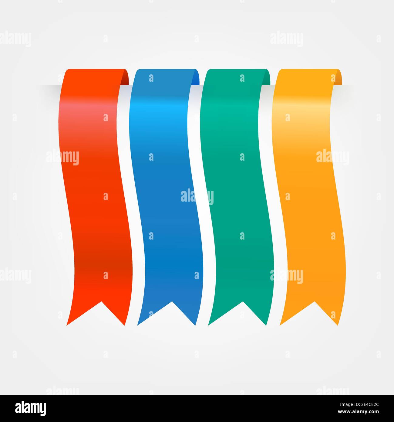 Set of colorful ribbons or bookmarks Stock Vector Image & Art - Alamy