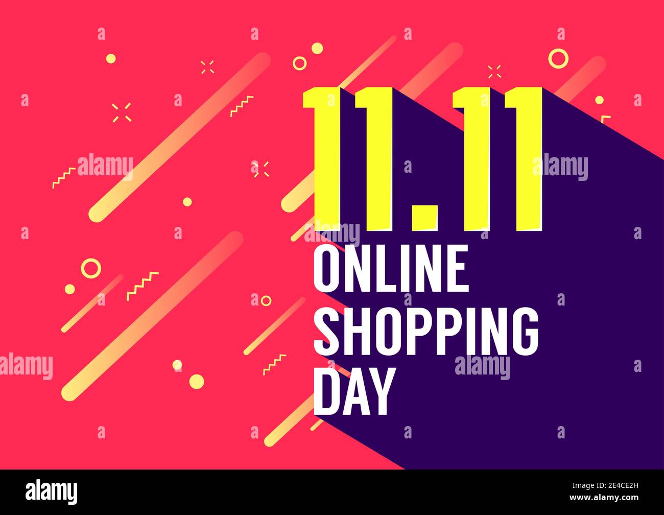 11.11 Online shopping day poster or flyer design. Global shopping day ...