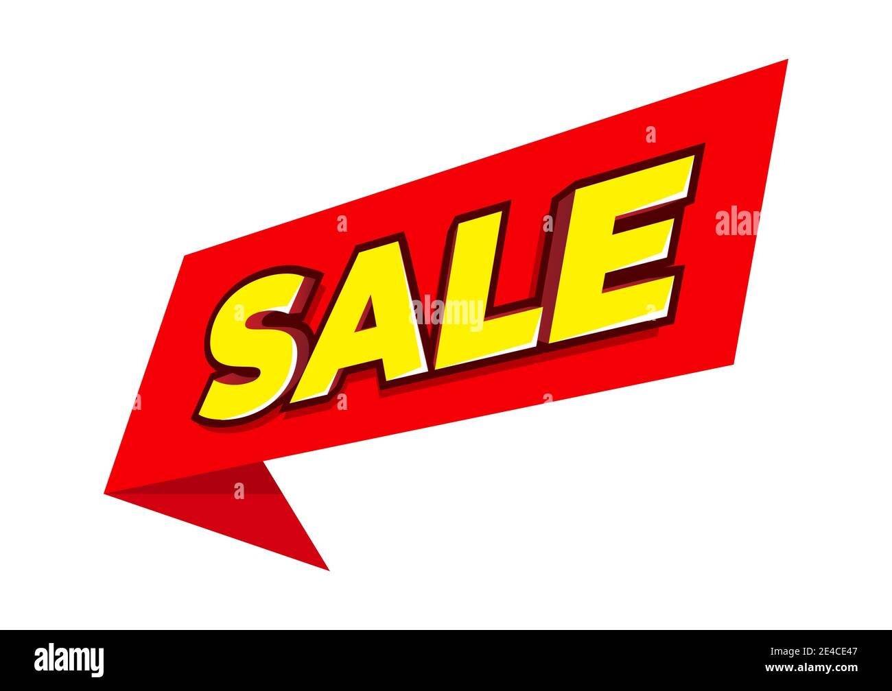 Sale banner flat style. Sale ribbon banner Stock Vector Image & Art - Alamy