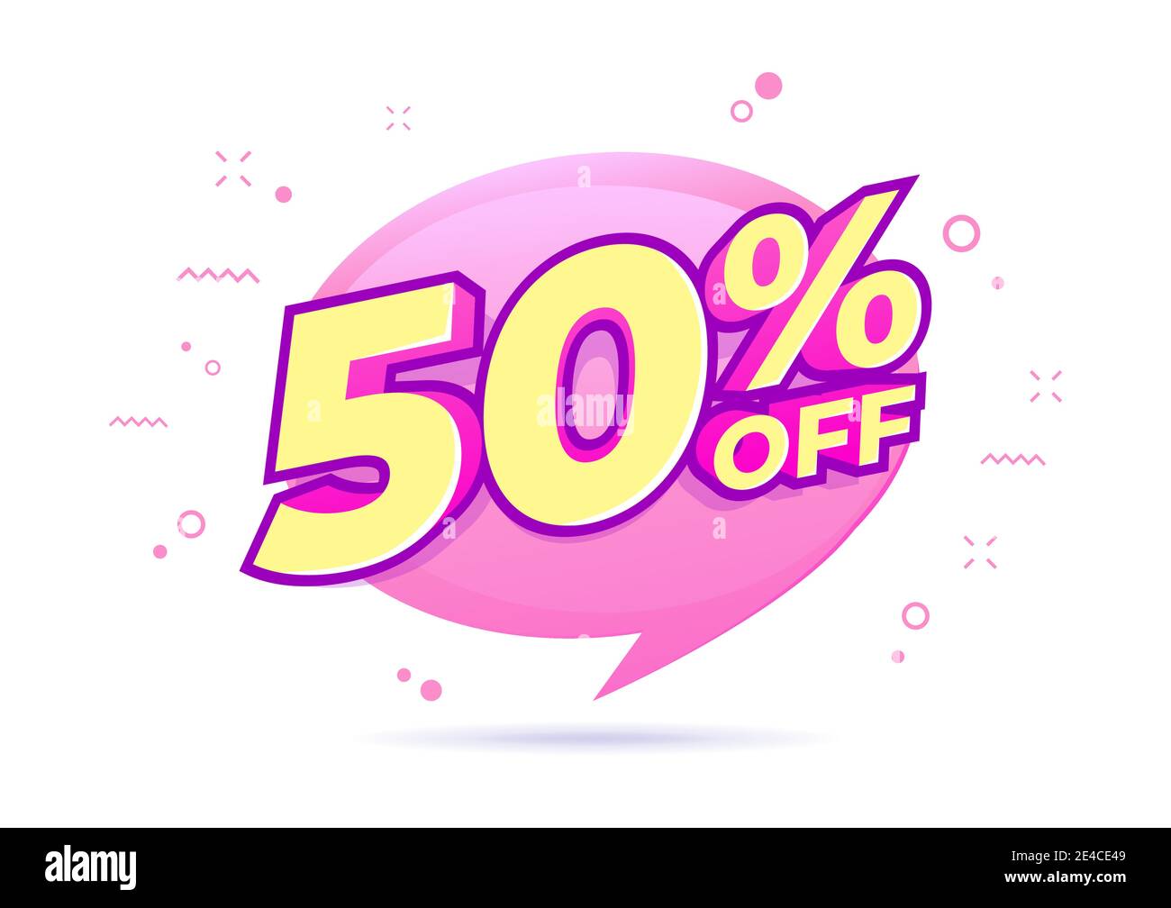 50% off sale tag. Sale of special offers. Discount with the price is 50 ...