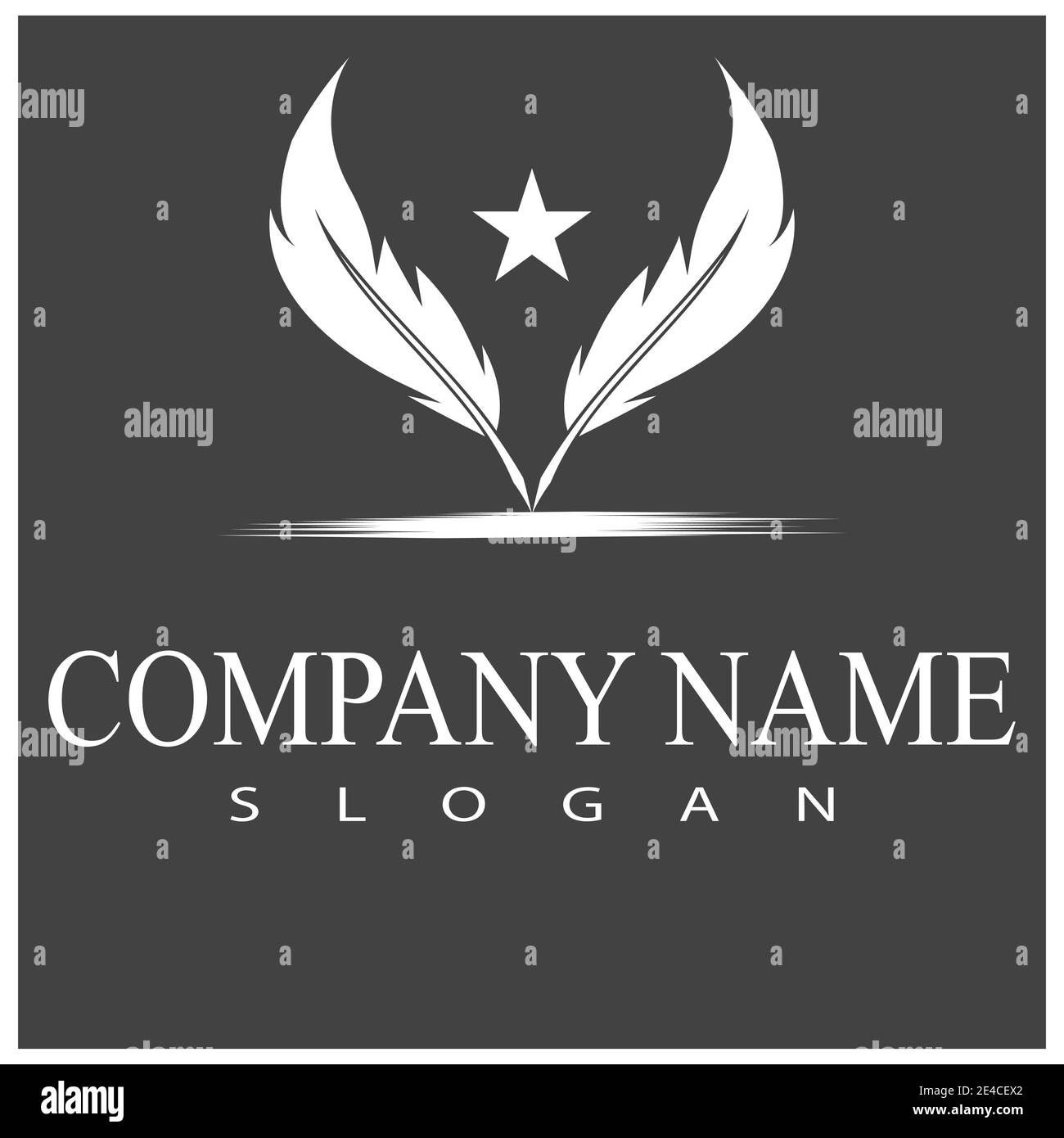 Feathers Logo Template vector symbol nature Stock Vector Image & Art ...