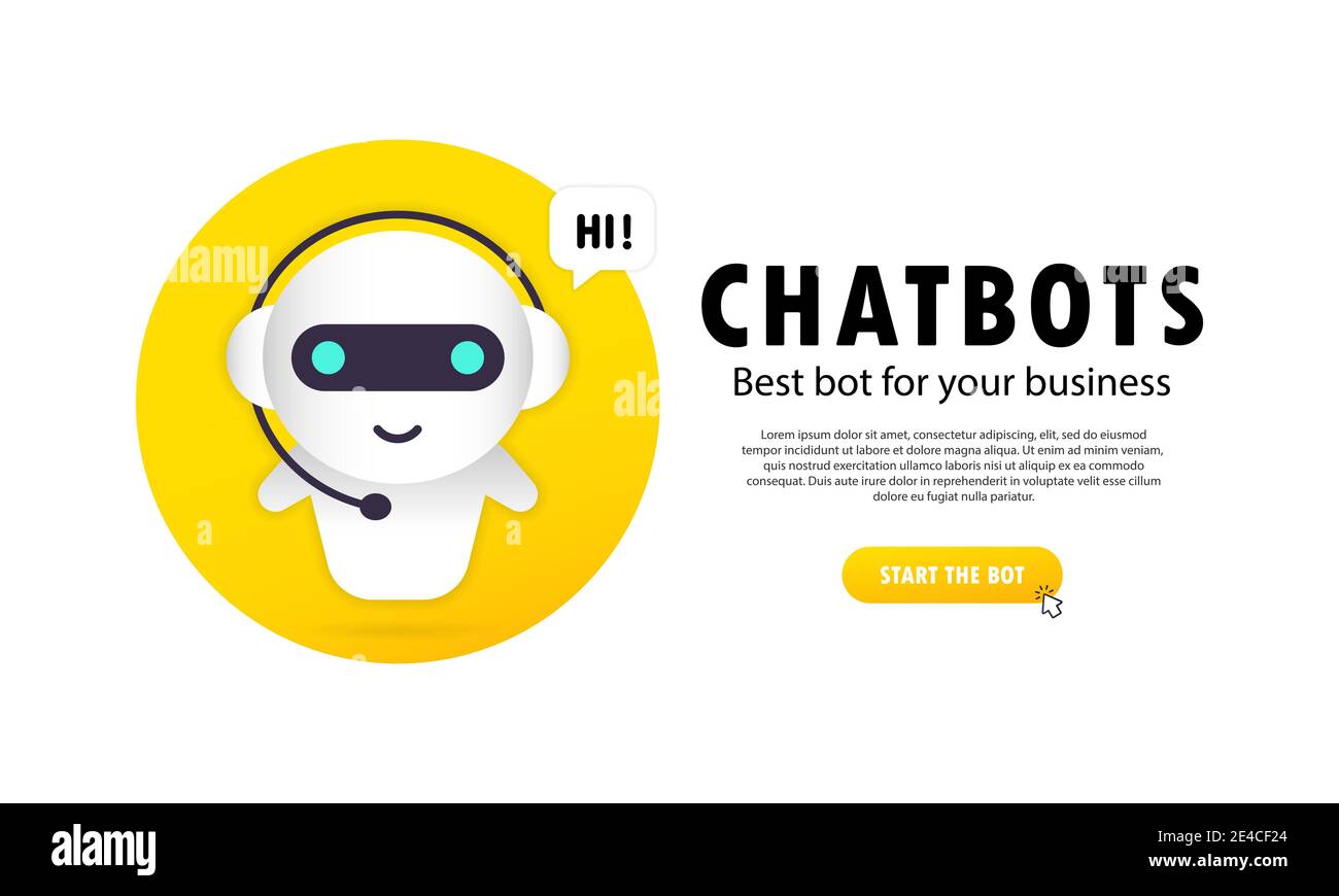 Chatbot banner. Support automated technologies. Chatbot development ...