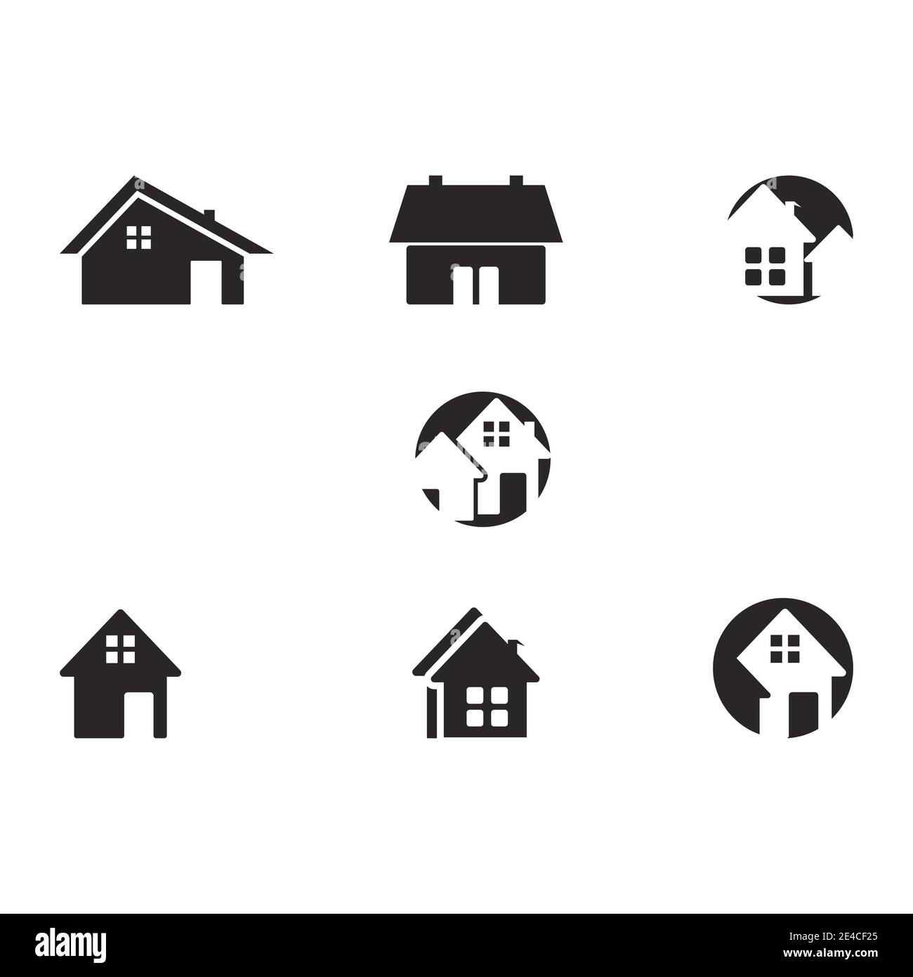 Set Home Vector icon illustration design template Stock Vector Image ...