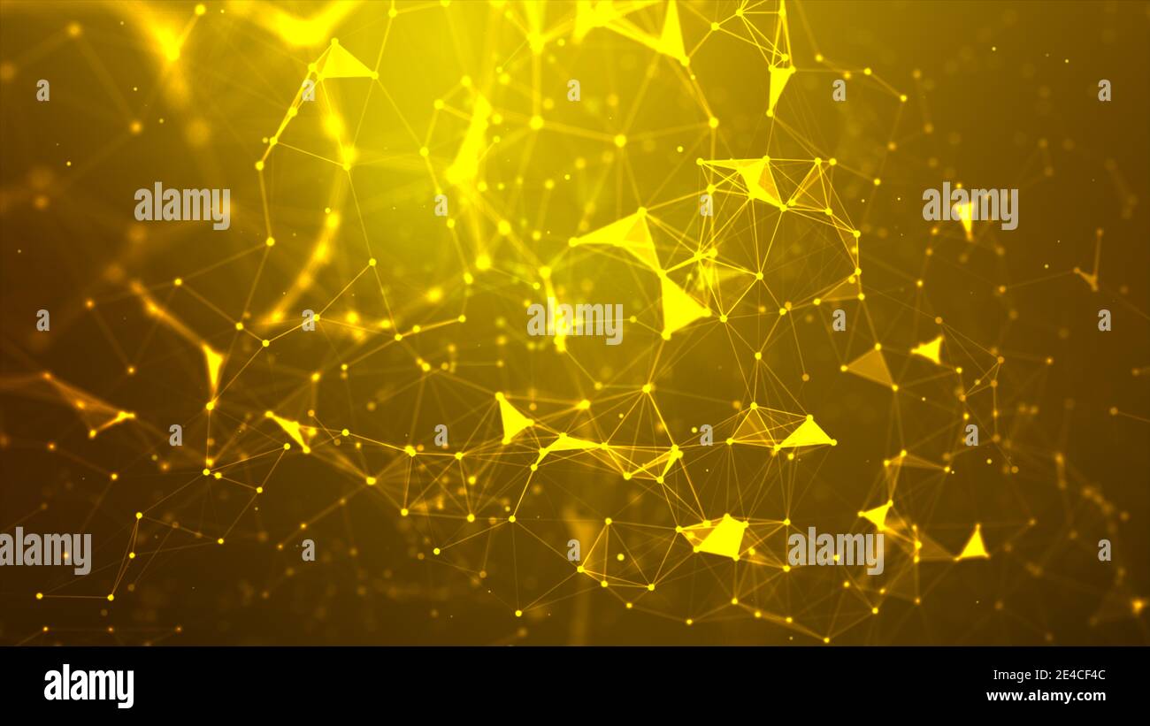 Abstract background Dot and connect line for cyber technology ...