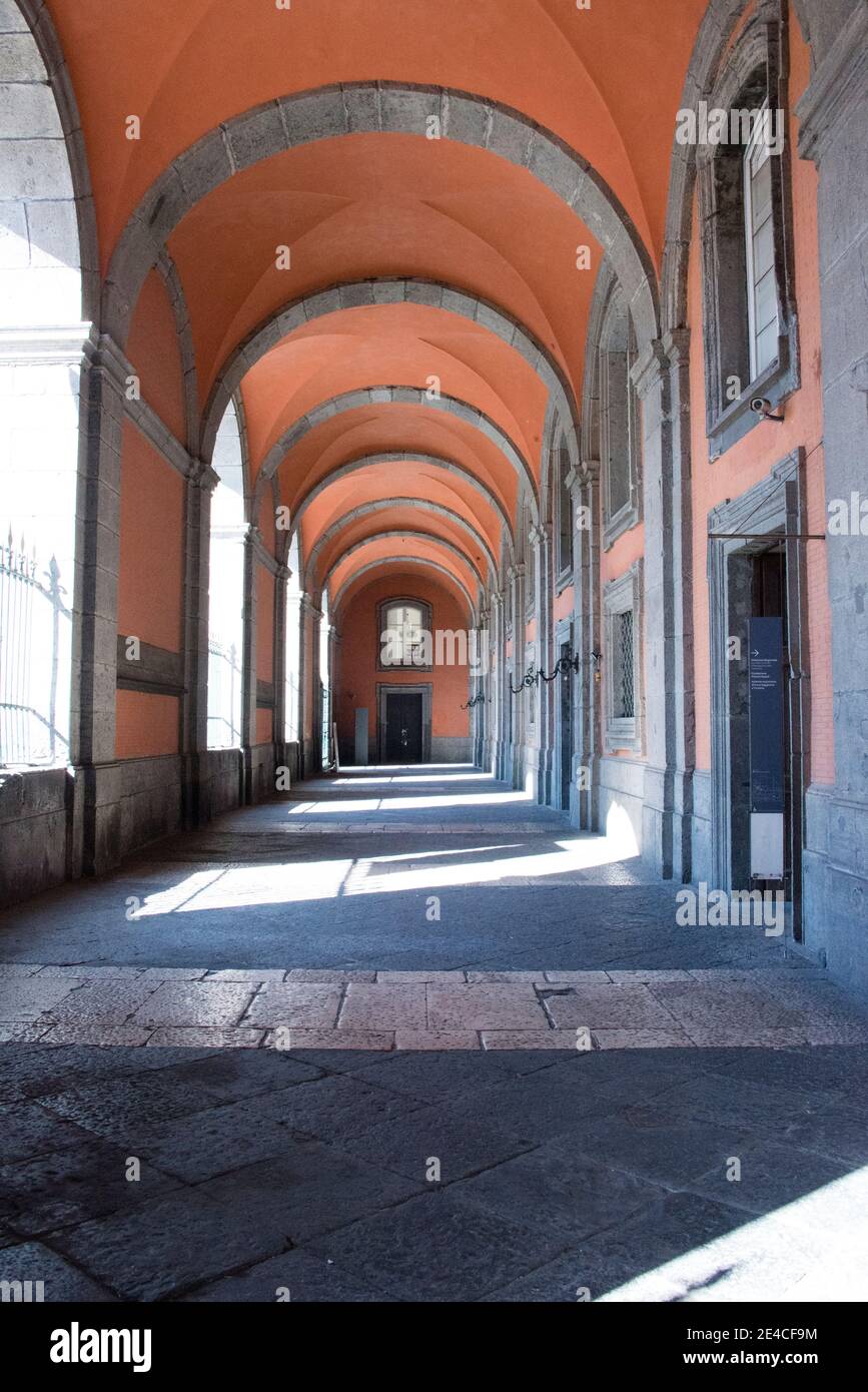 Passage with arches and red ceiling hi-res stock photography and images ...