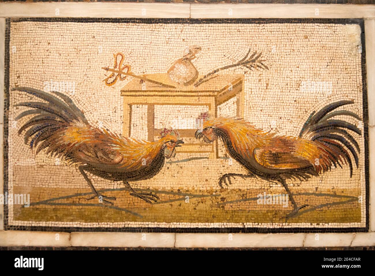 Mosaic of Pompeii in the museum in Naples Stock Photo - Alamy