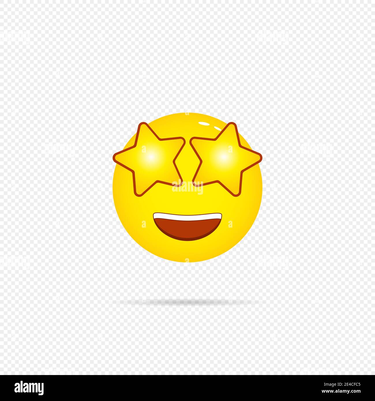 Exciting emoji icon. Happy emotion. Social media concept Stock Vector ...