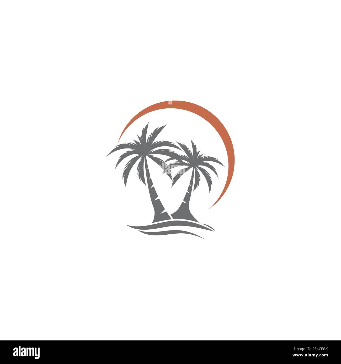 Palm tree summer logo template vector illustration Stock Vector Image ...