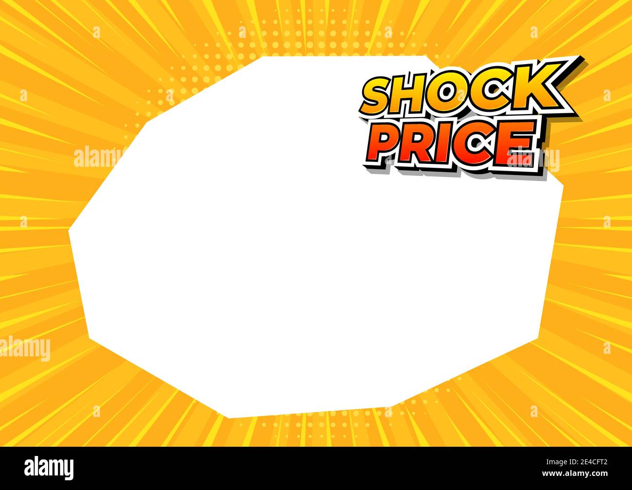 Shock price on yellow comics background banner. Shock price design ...