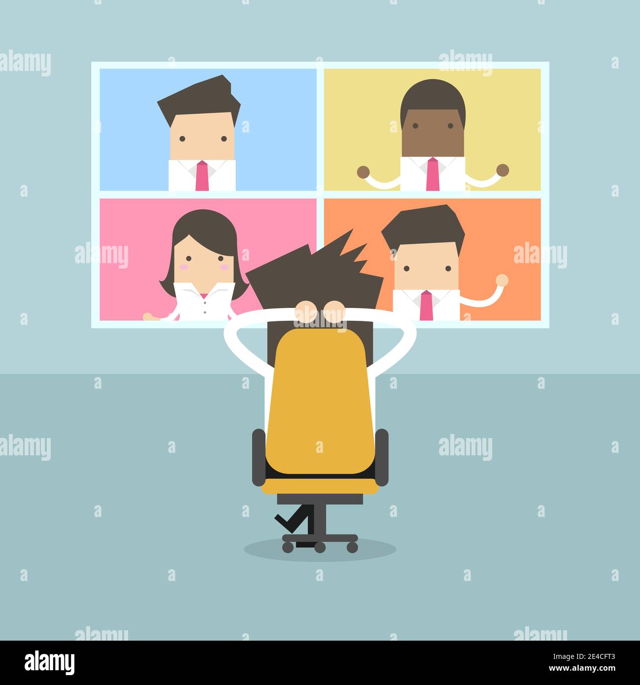 Zoom meeting cartoon hi-res stock photography and images - Alamy
