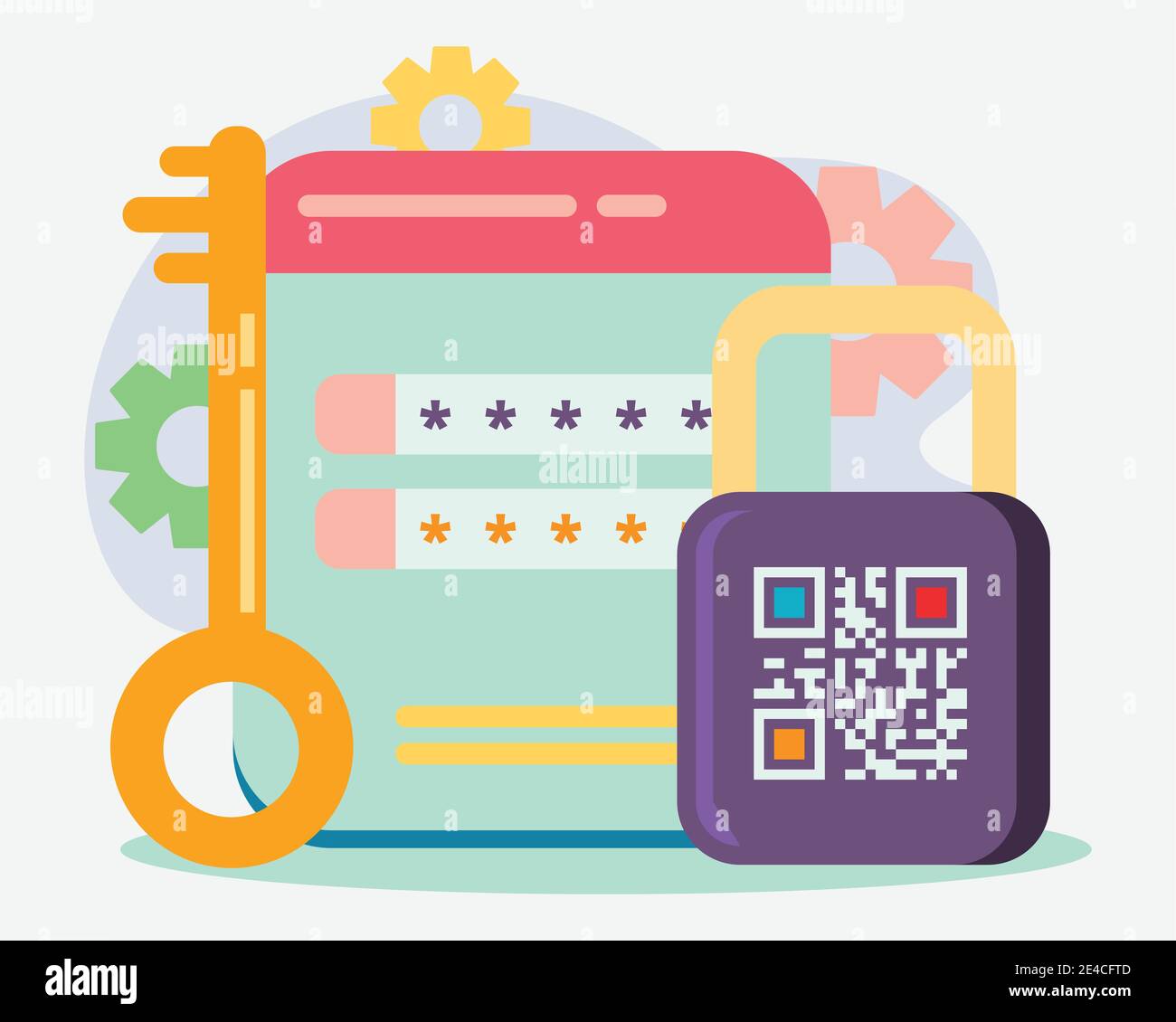 password protect concept vector illustration in flat style Stock Vector ...