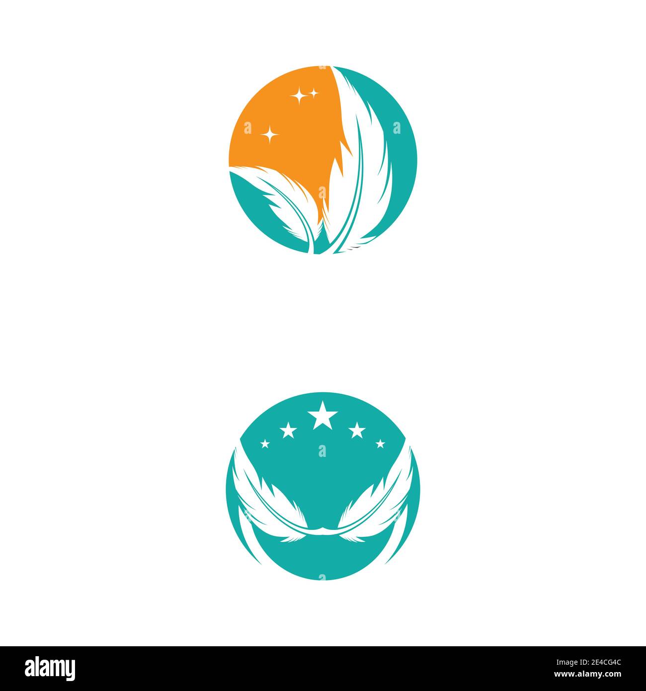 Feathers Logo Template vector symbol nature Stock Vector Image & Art ...