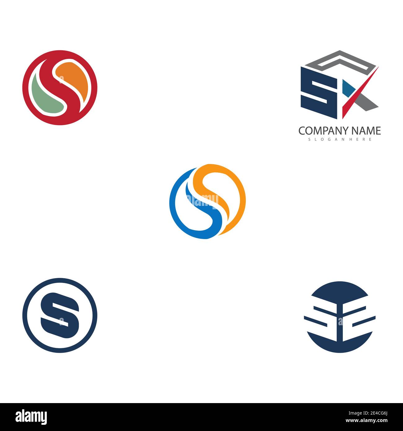 Set Business corporate S letter logo design vector Stock Vector Image ...