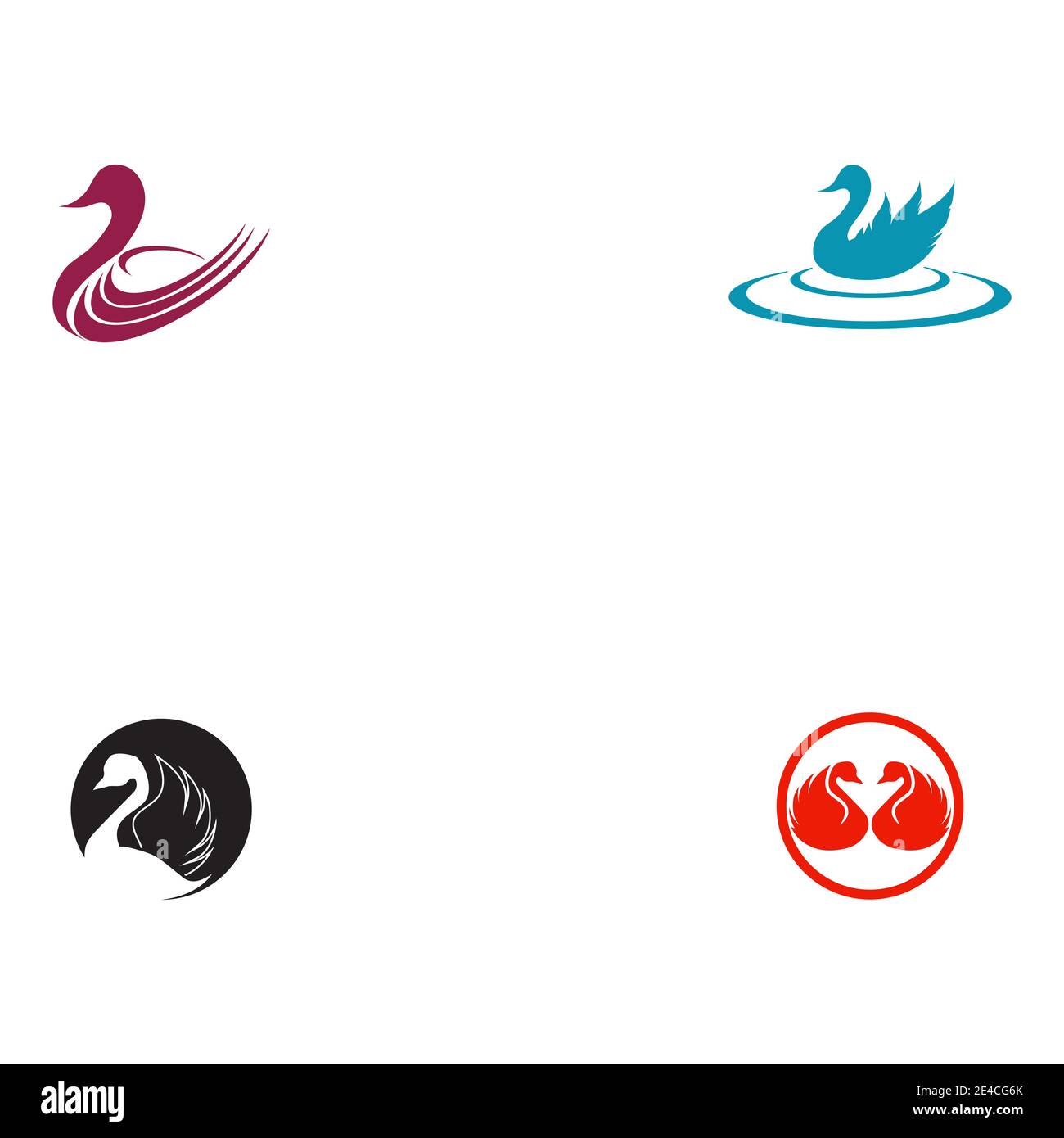 Set goose icon. flat illustration isolated sign symbol Stock Vector ...