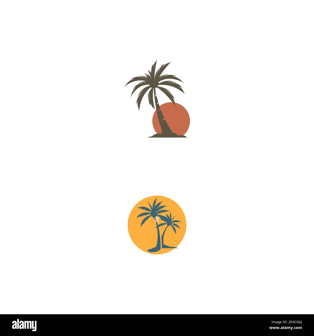 Palm tree summer logo template vector illustration Stock Vector Image ...