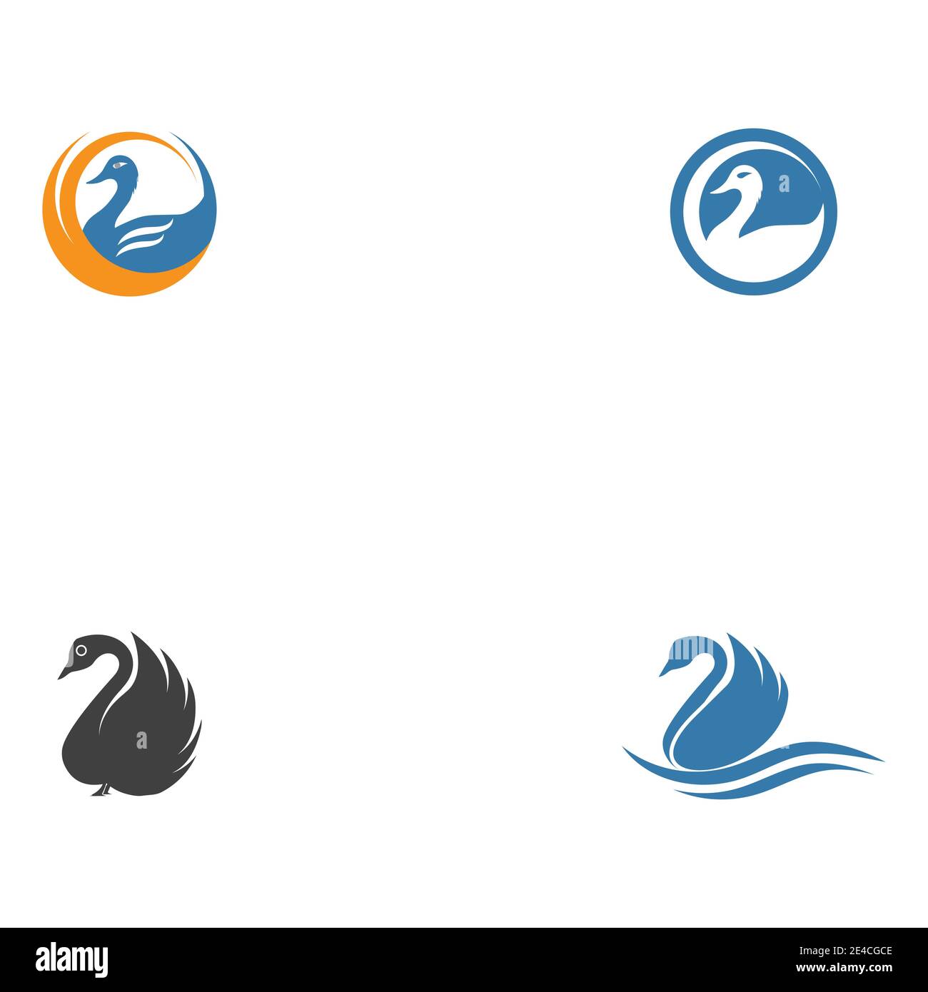 Set goose icon. flat illustration isolated sign symbol Stock Vector ...