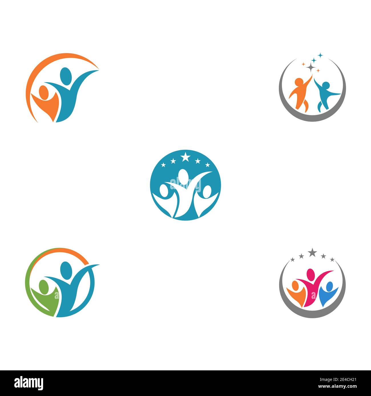 Set Human character logo sign illustration vector design Stock Vector ...