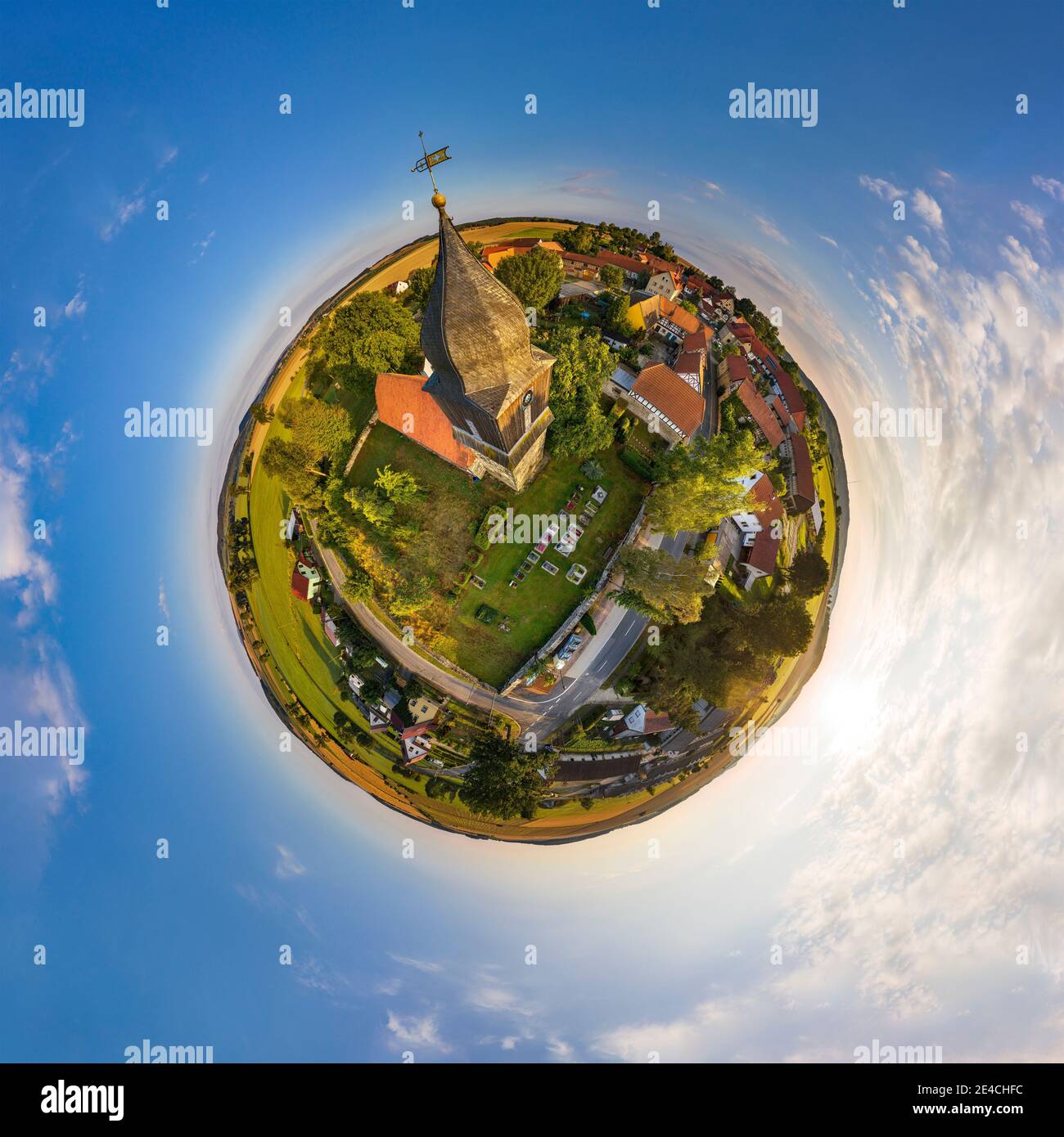 Church with weather vane hi-res stock photography and images - Alamy