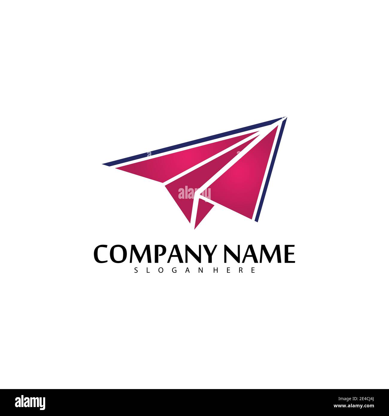 Paper plane logo vector illustration template Stock Vector Image & Art ...