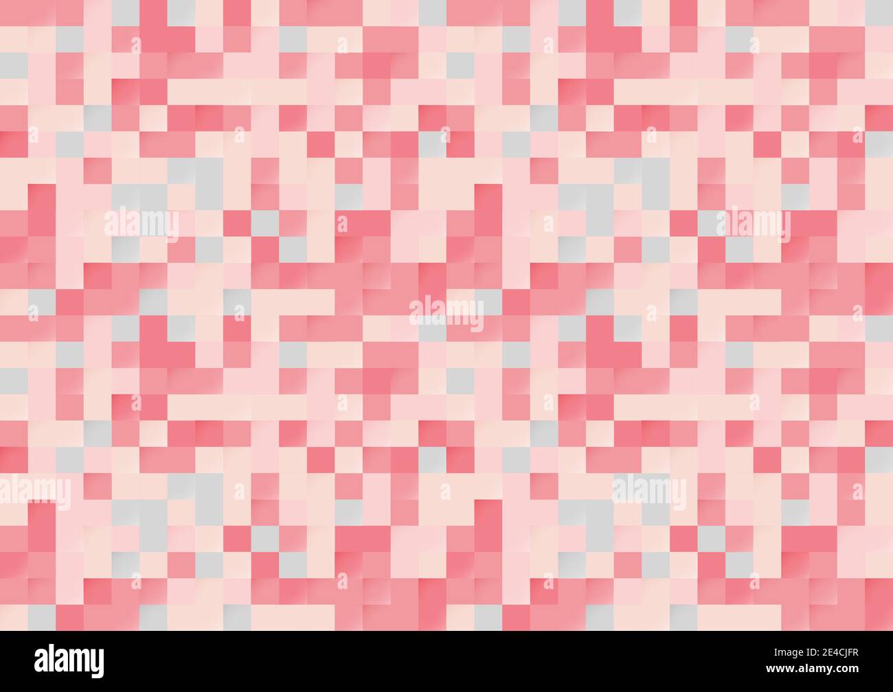 Abstract pink color pixel seamless background. Modern style pattern ...