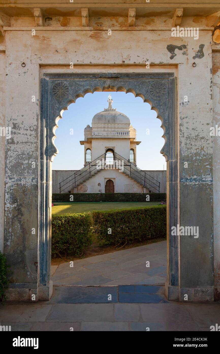 Interior View Of Padmini Palace During Evening Within The Fort Stock ...