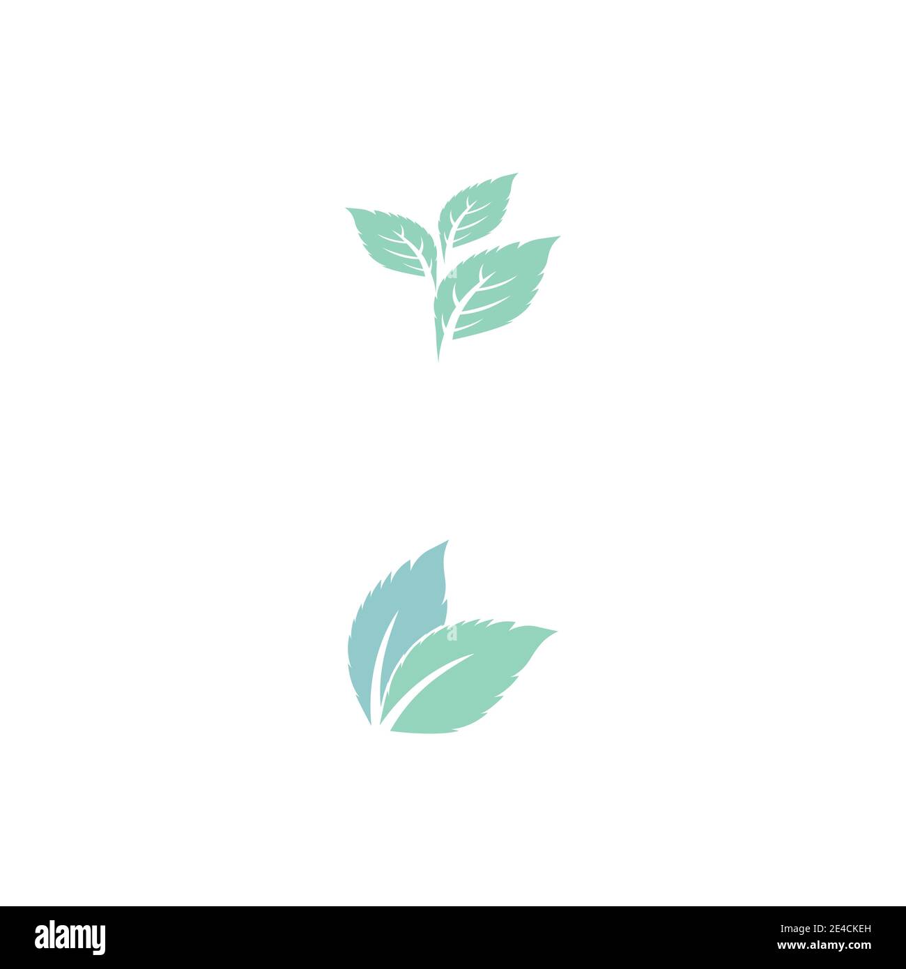 Leaf Mint Logo Template vector symbol nature Stock Vector Image & Art ...