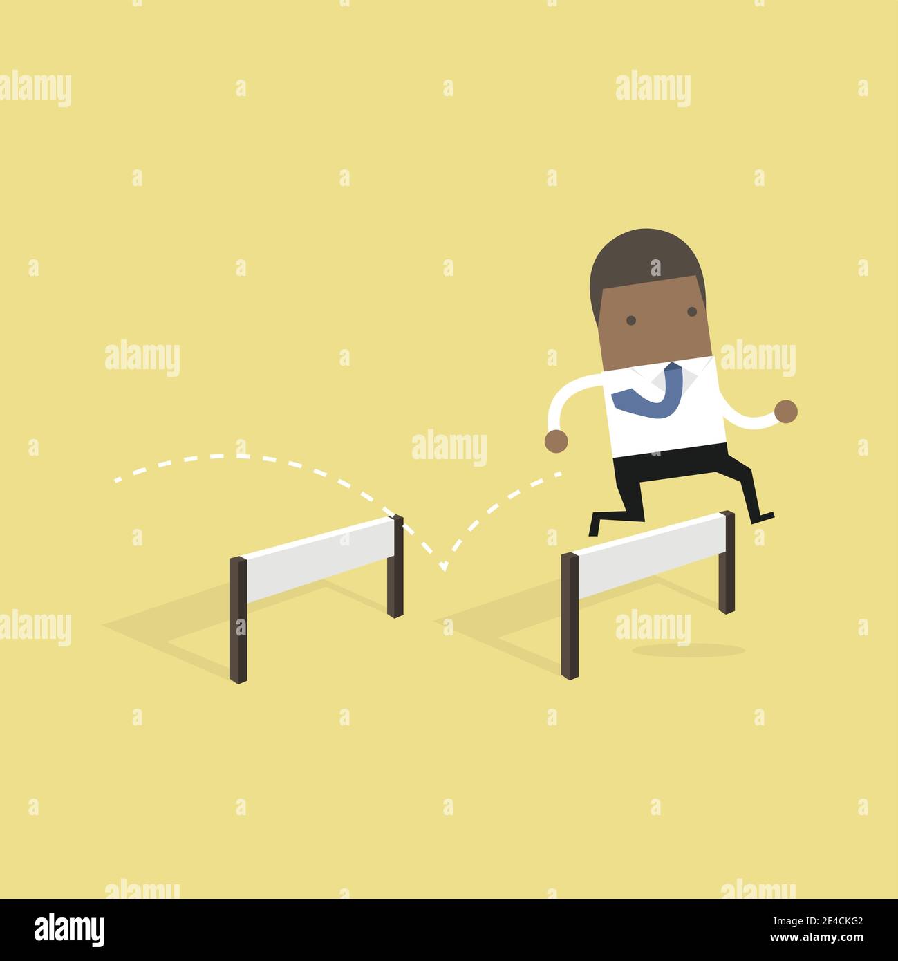 Athlete jumping over hurdle Stock Vector Images - Alamy