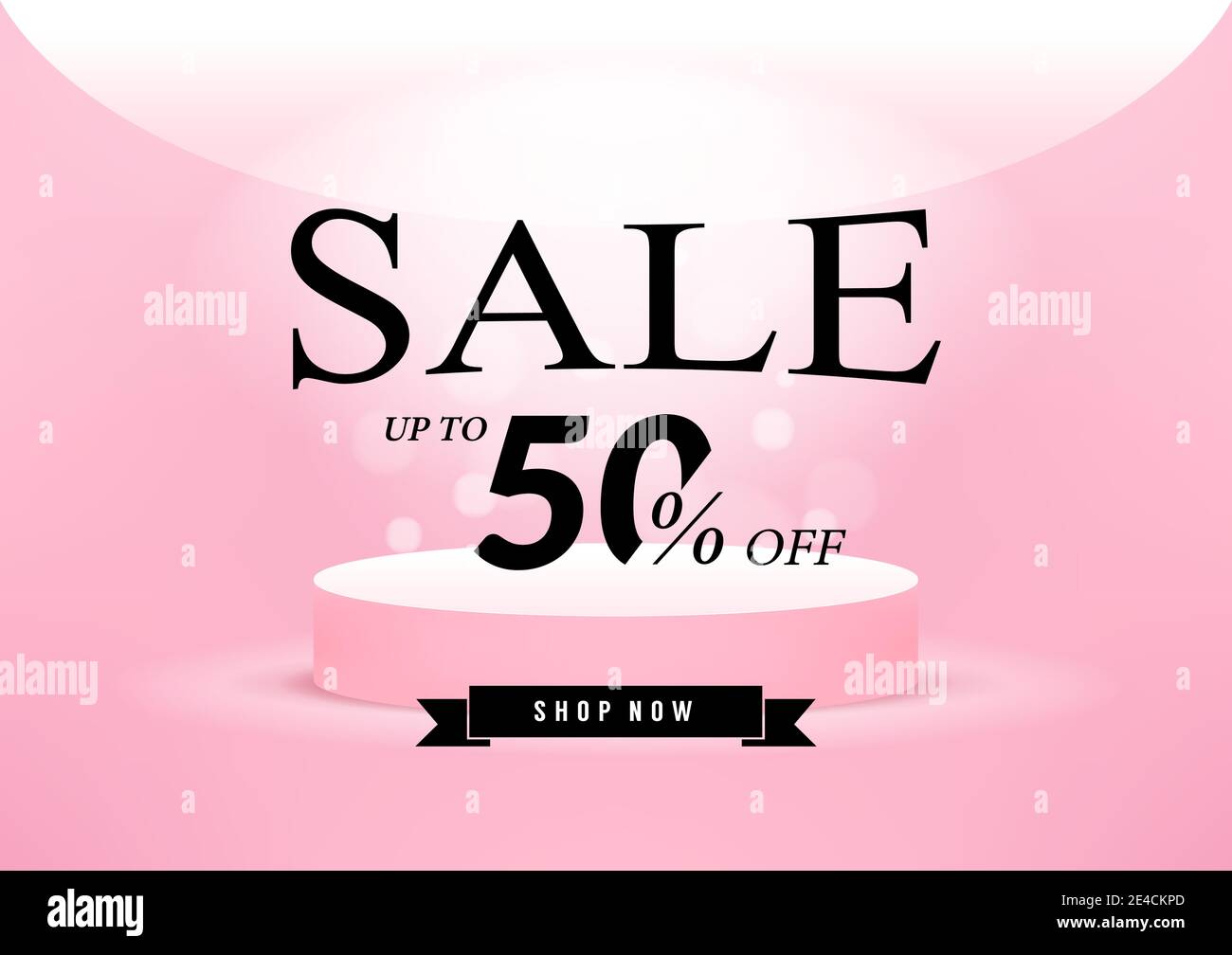 Pink sale banner template design Stock Vector Image & Art - Alamy