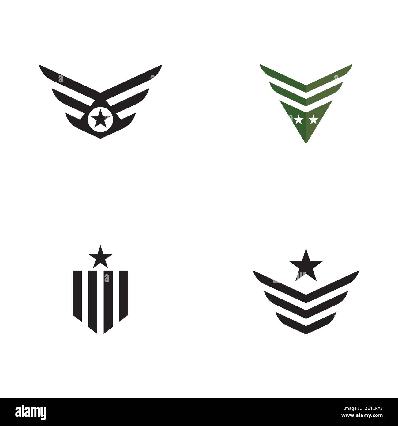 Set Military Wave Logo Template vector symbol nature Stock Vector Image ...