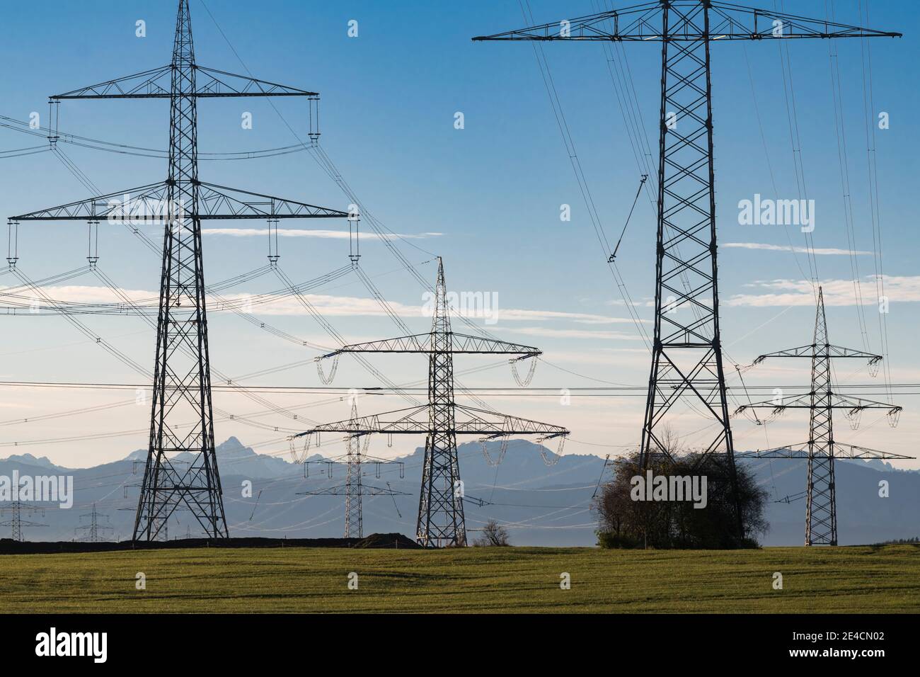 Construction high voltage power line hi-res stock photography and ...