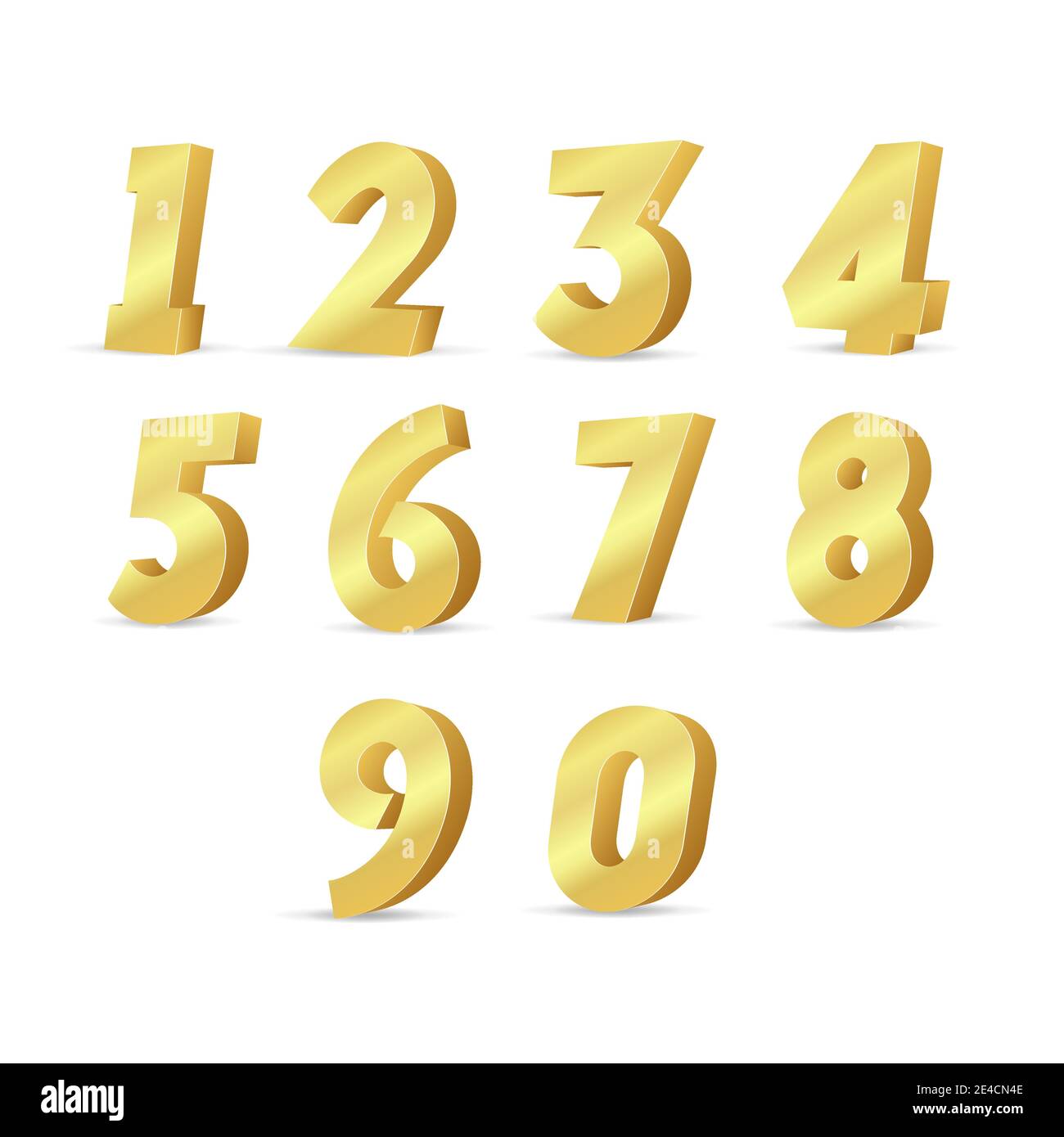 3d gold metal number five hi-res stock photography and images - Alamy