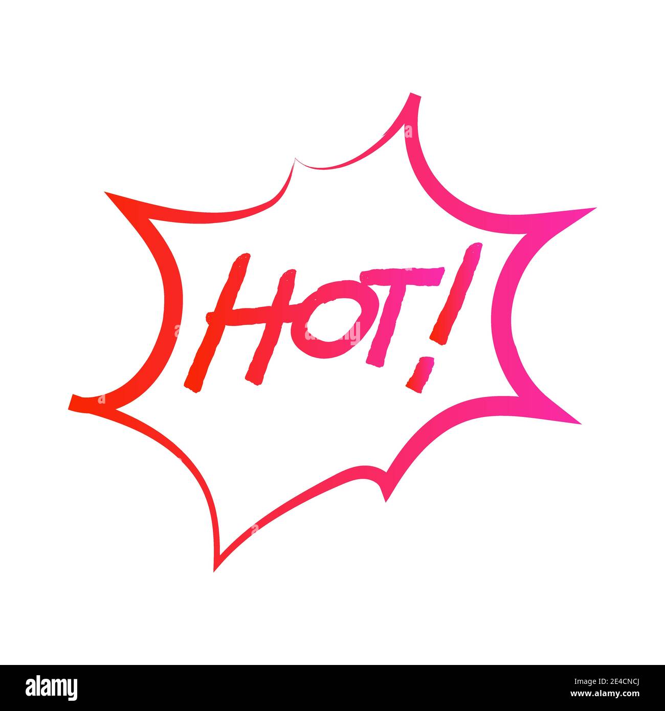 HOT - hand written brush lettering. Vector calligraphy illustration ...