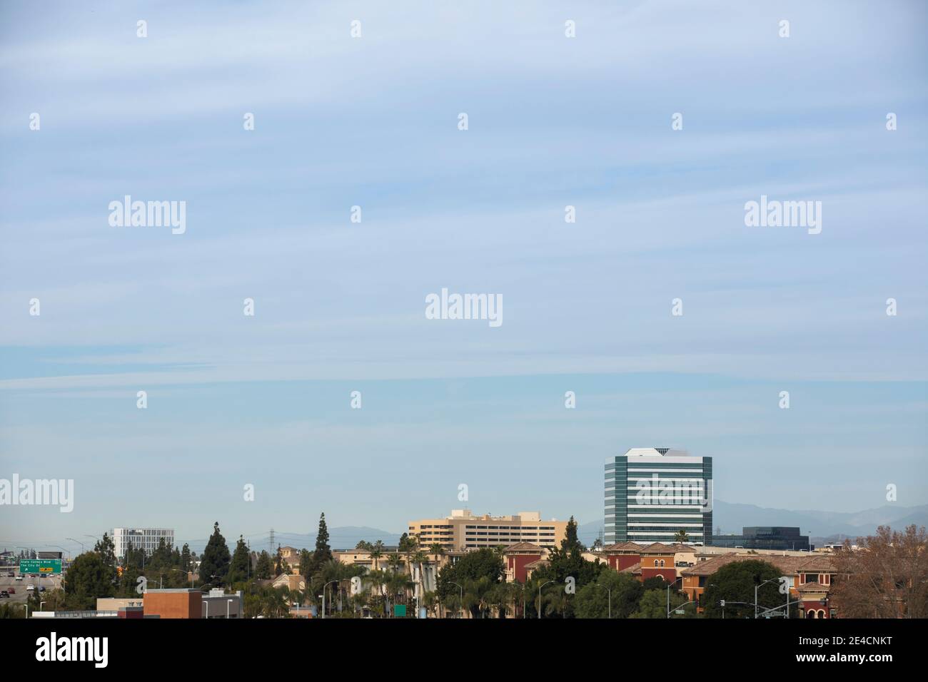 Daytime view of the skyline of Orange, California, USA Stock Photo - Alamy