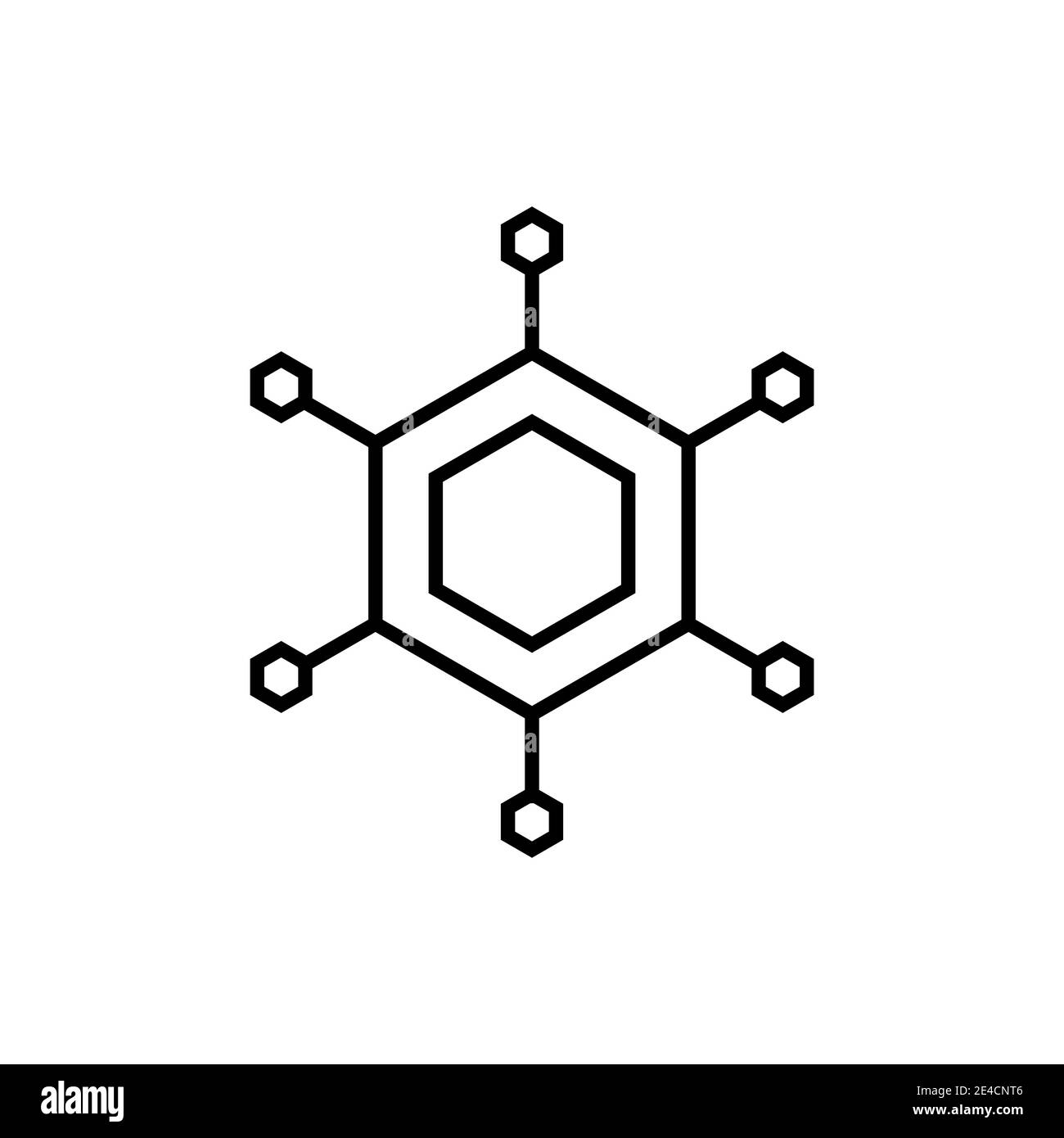 Hexagon linear icon. Hexagon concept stroke symbol design Stock Vector ...