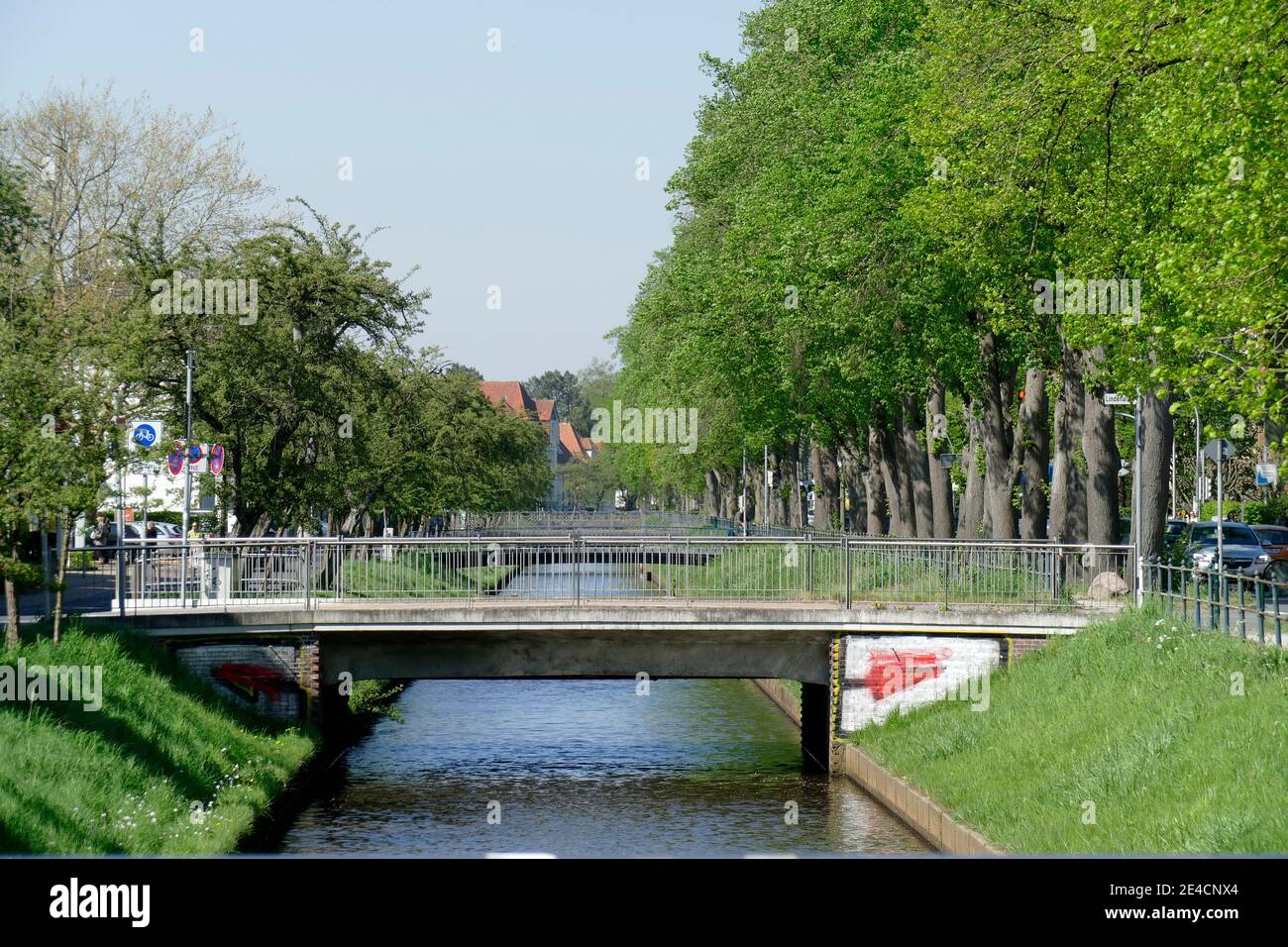 Bridge and trees at the haaren river hi-res stock photography and ...