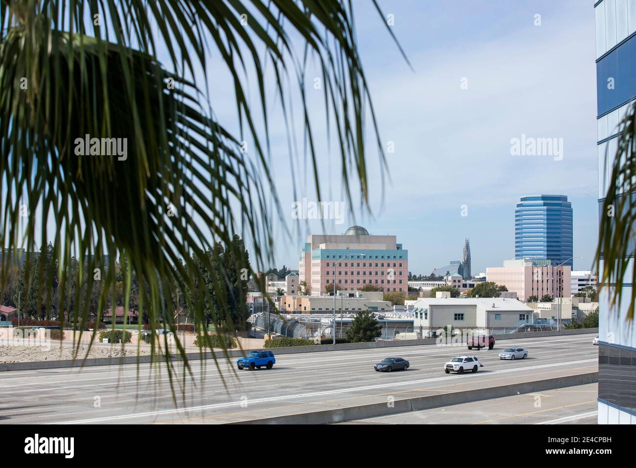Daytime view of the skyline of Orange, California, USA Stock Photo - Alamy