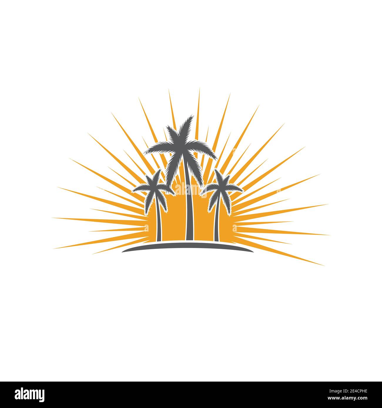 Palm tree summer logo template vector illustration Stock Vector Image ...
