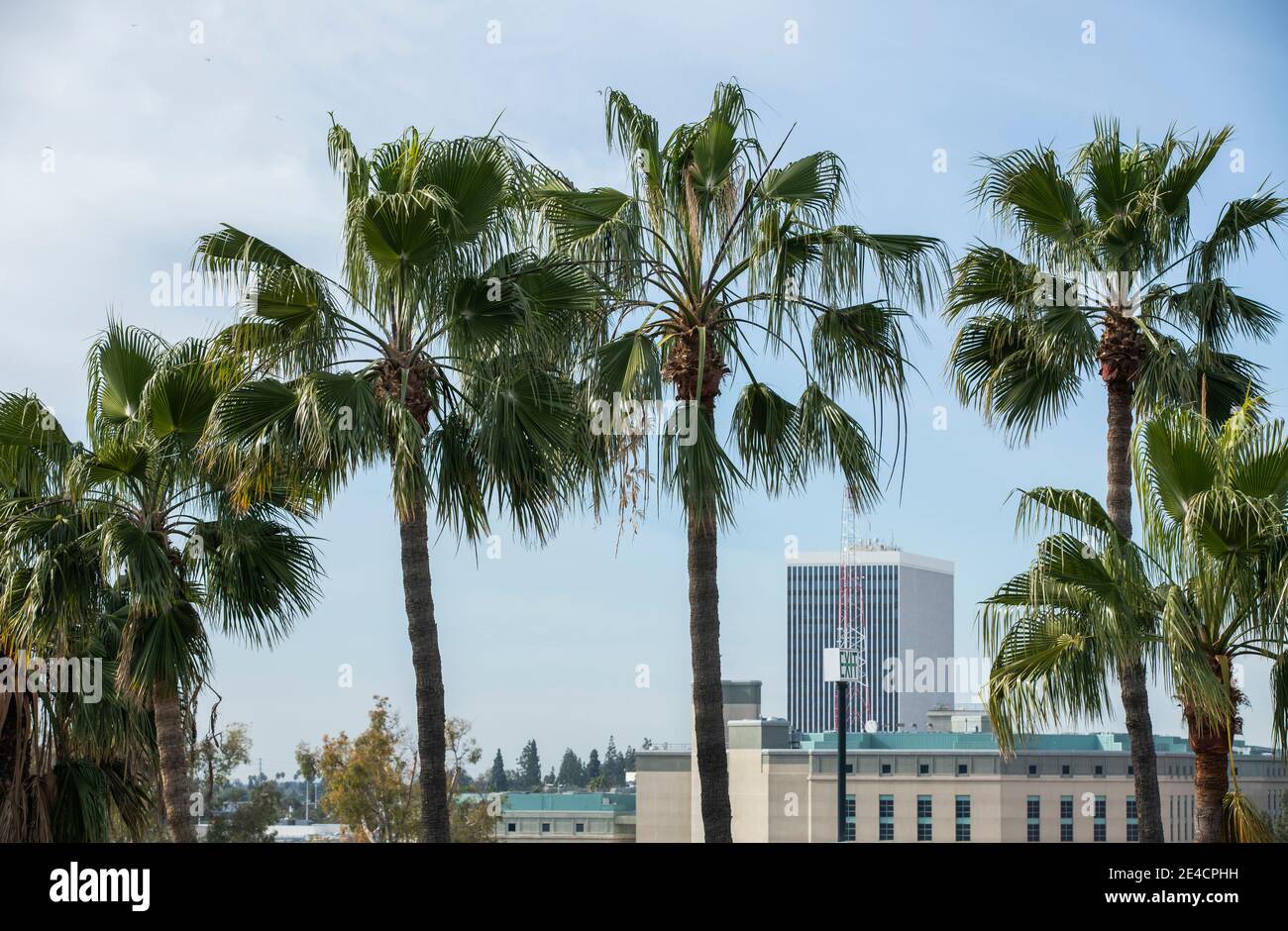 Daytime view of the skyline of Orange, California, USA Stock Photo - Alamy