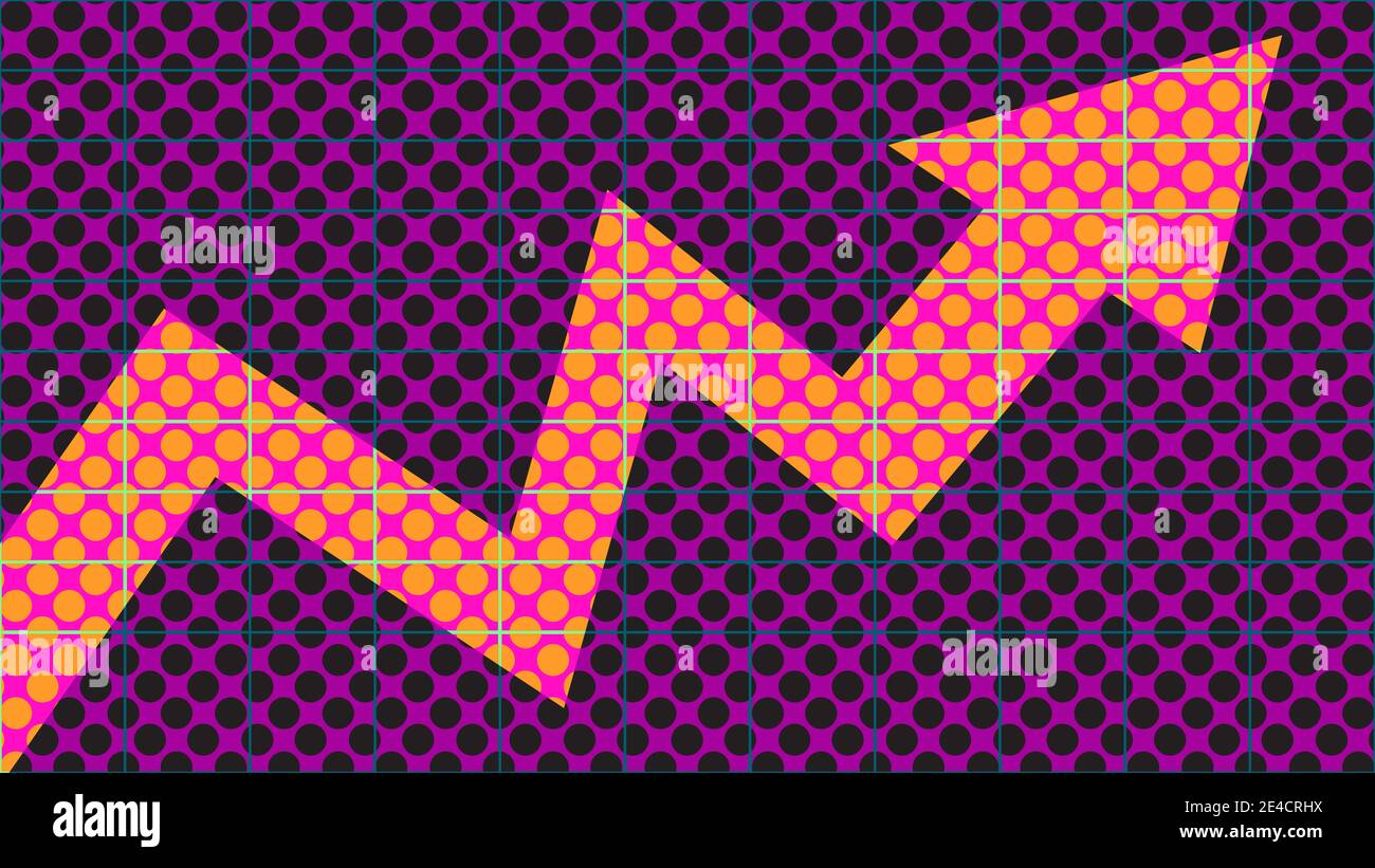 An abstract colorful dot pattern uptrend arrow chart background image ...