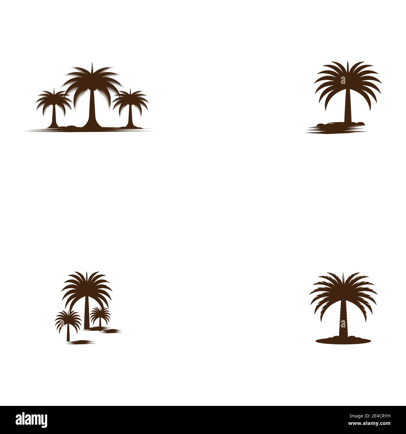 Set Dates tree Logo Template vector symbol nature Stock Vector Image ...