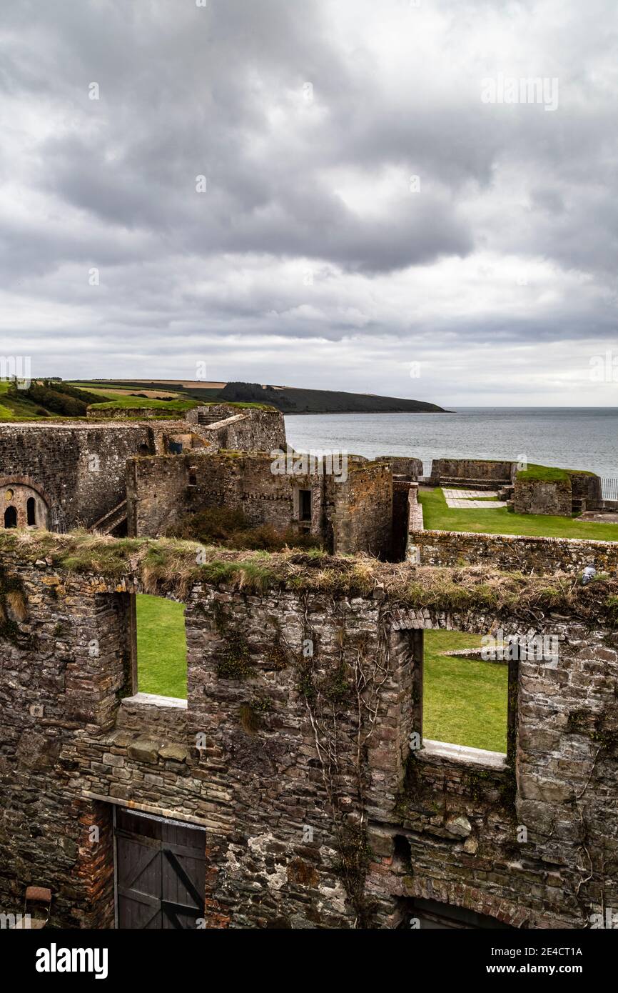 View from above of ruined walls, stairs, and window openings of Charles ...