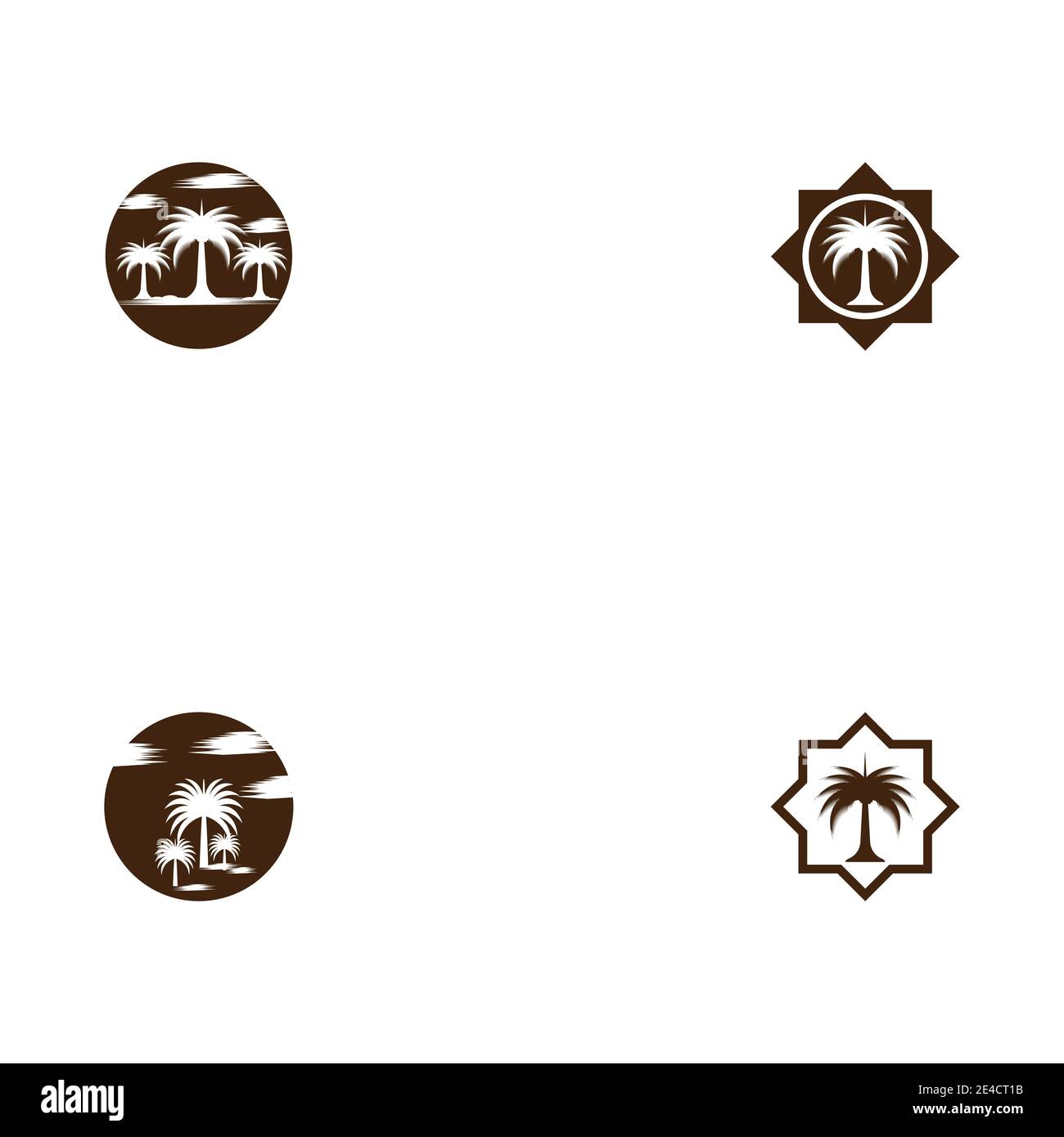 Set Dates tree Logo Template vector symbol nature Stock Vector Image ...