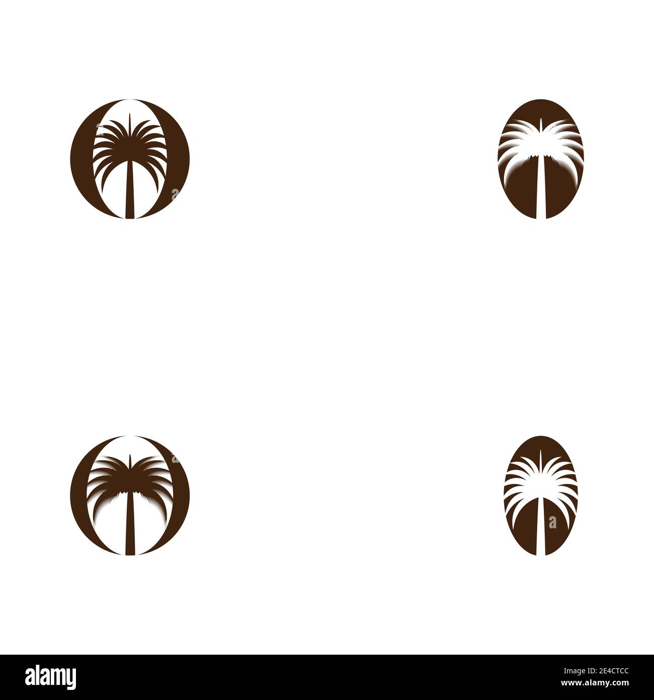 Set Dates tree Logo Template vector symbol nature Stock Vector Image ...