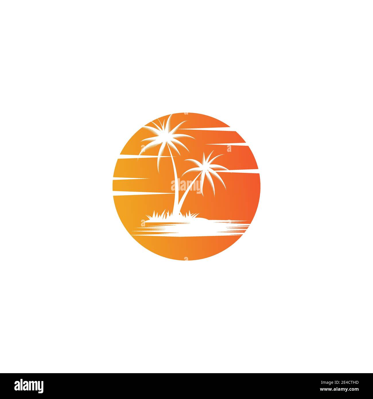 Palm tree summer logo template vector illustration Stock Vector Image ...