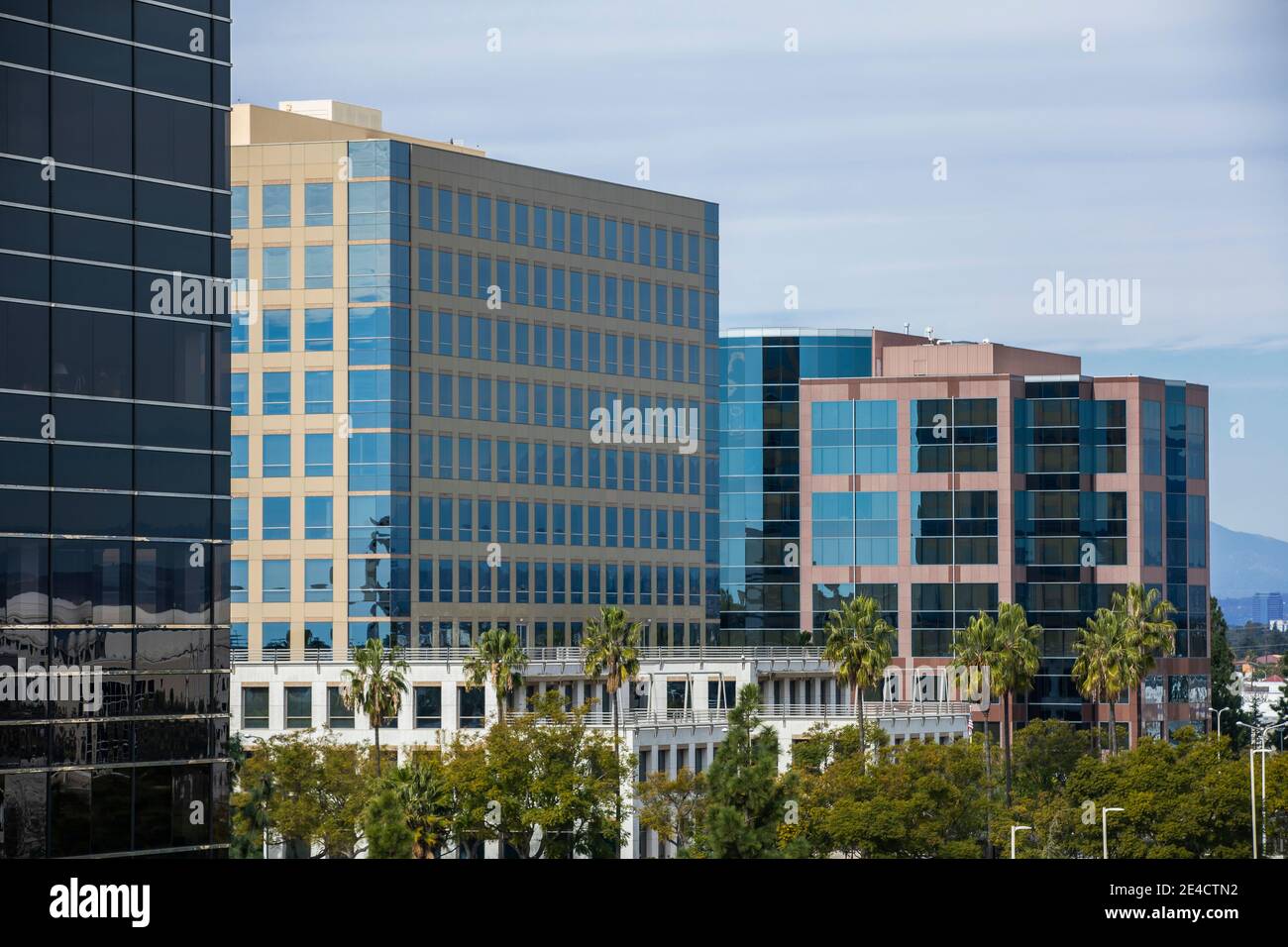 Daytime skyline view of downtown Santa Ana, California, USA Stock Photo ...