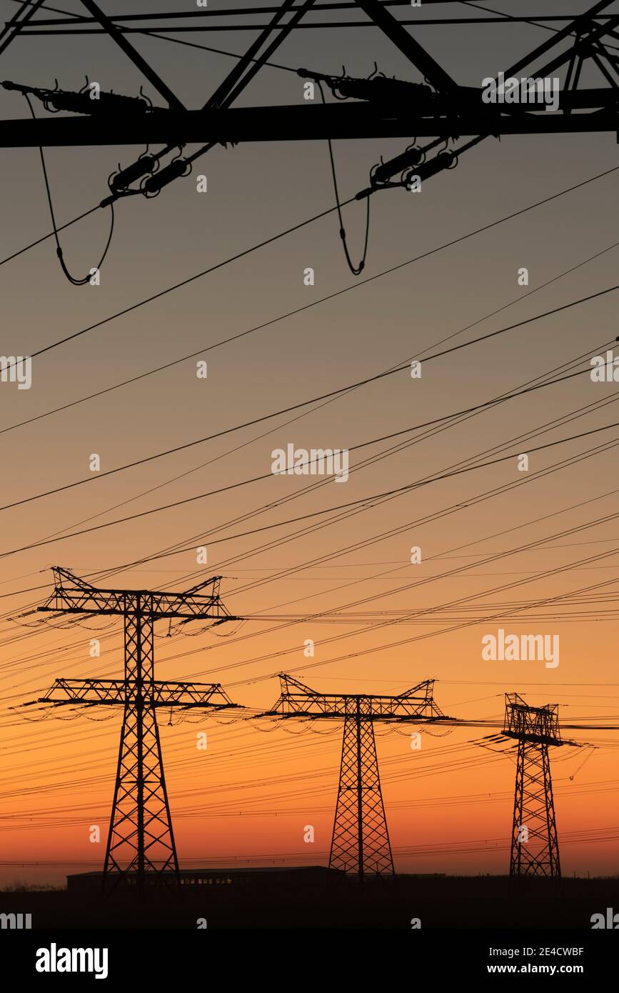Power pylons hi-res stock photography and images - Alamy