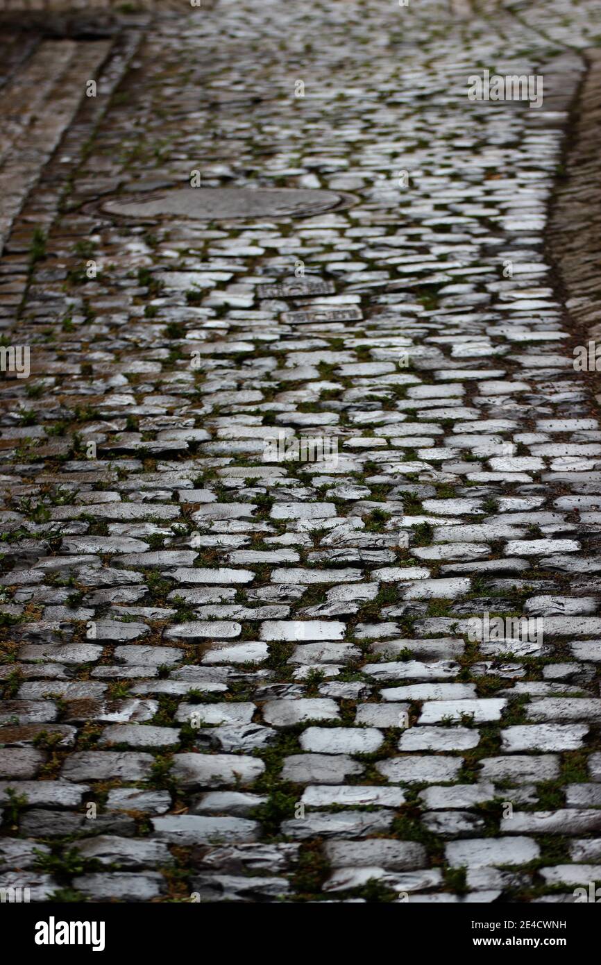Cobblestones weeds hi-res stock photography and images - Alamy