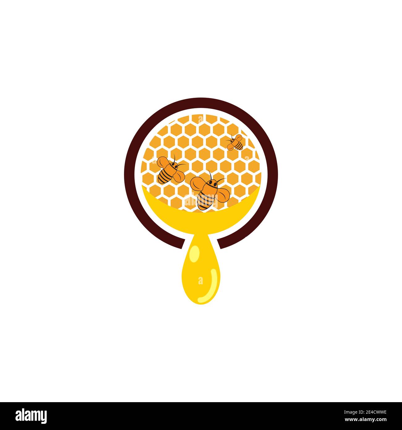 Honey Logo Template Design Vector Design Concept Symbol Stock Vector ...