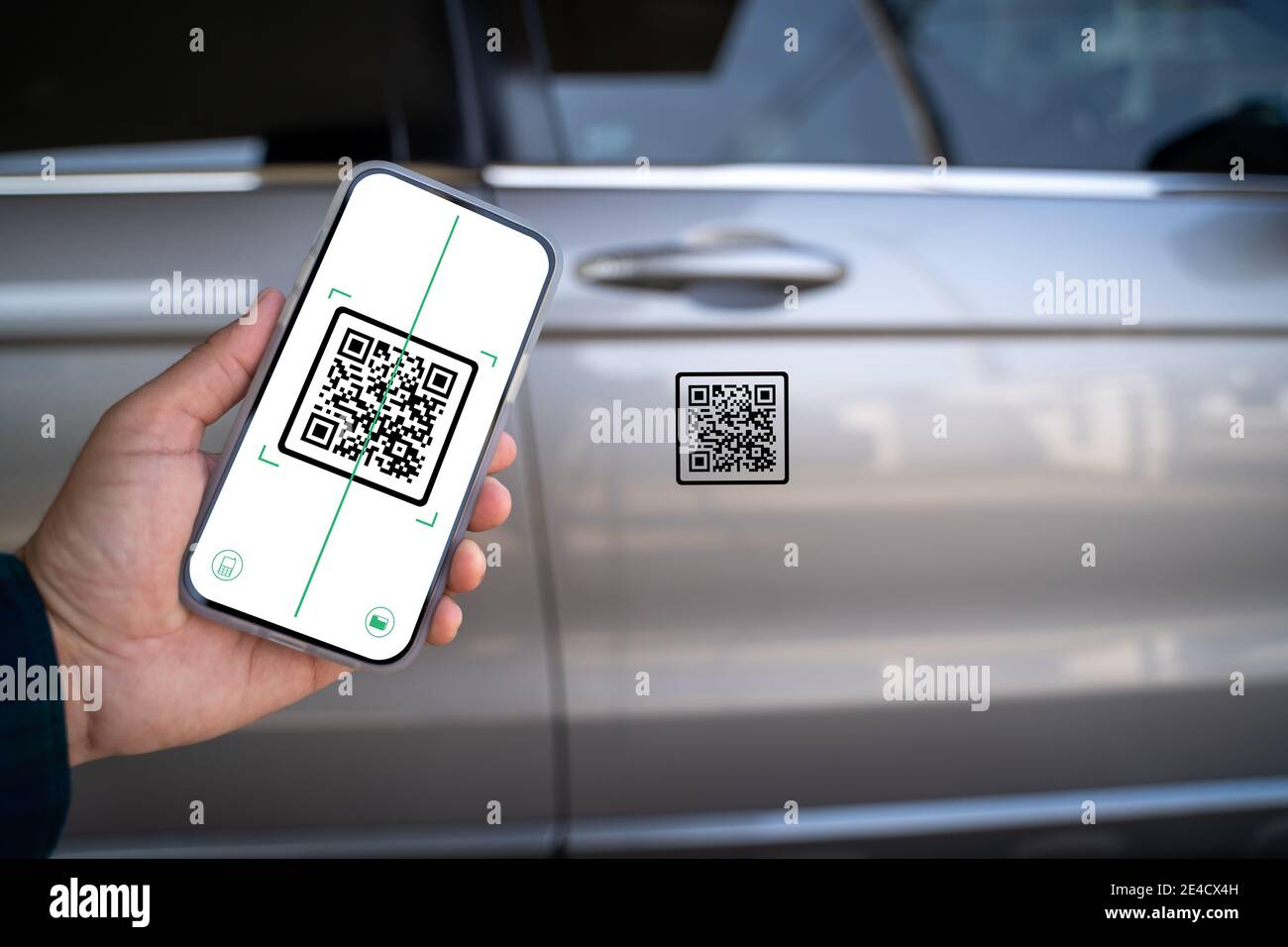 Qr code on car hi-res stock photography and images - Alamy