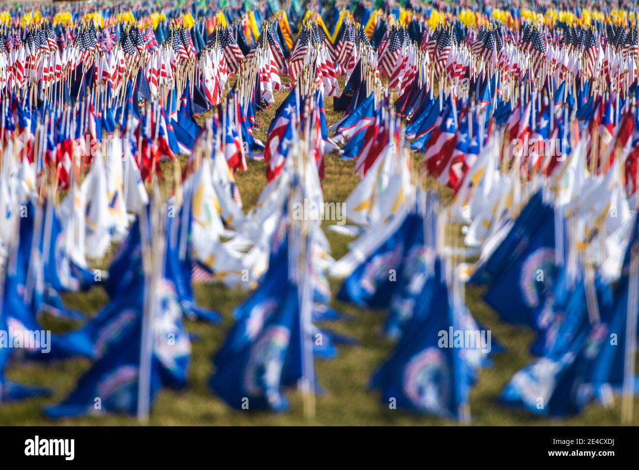 WASHINGTON D.C., JANUARY 22- "The Field of Flags" at the National Mall ...